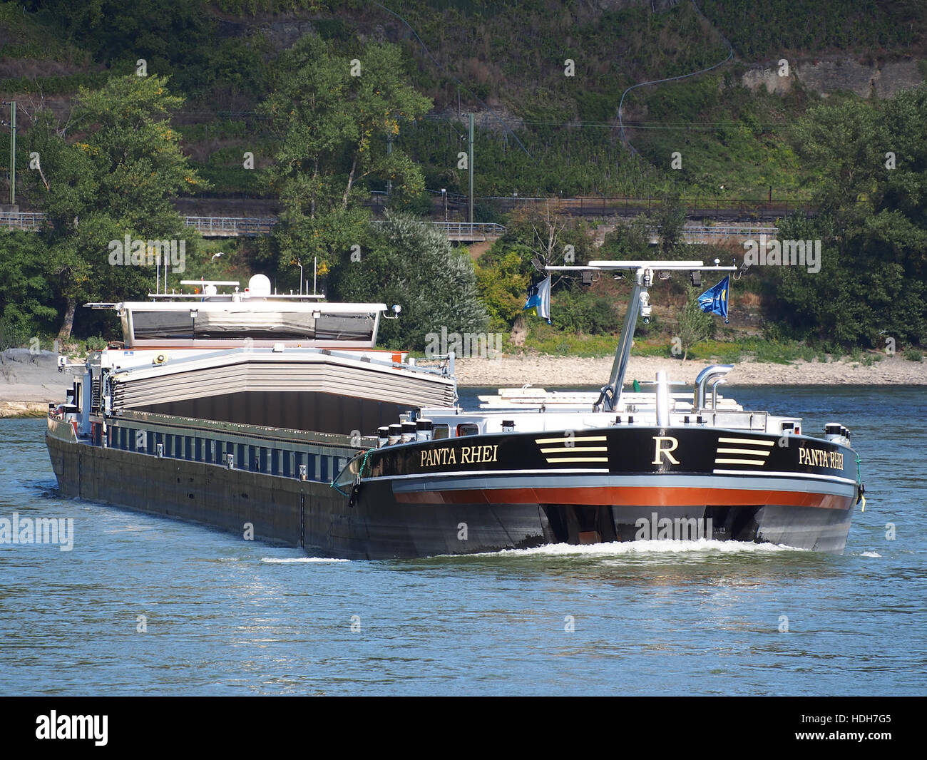 A photo of the Panta Rhei ship, identified by its ENI number 02331448 ...