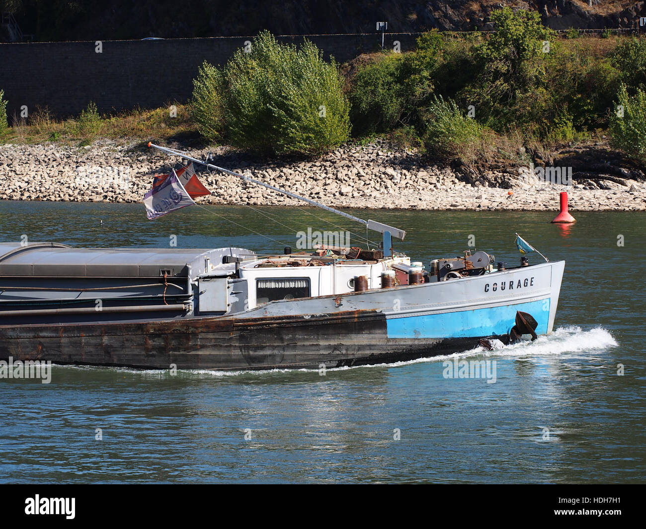 The 'Courage' ship, photographed in 1962 on the Rhine River at ...