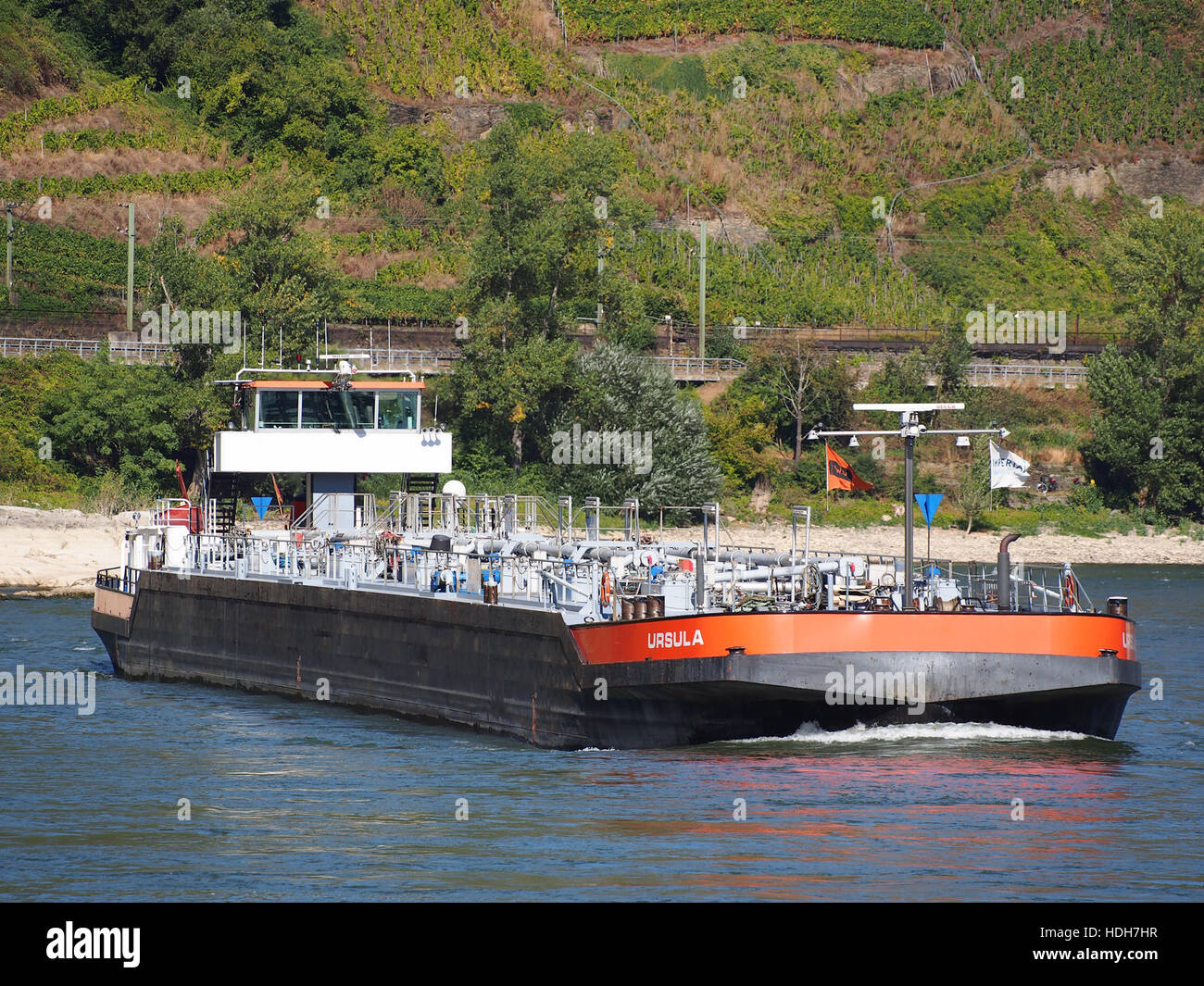 Ursula (ship, 1992) ENI 04607300 on the Rhine at Oberwesel pic 7 Stock ...