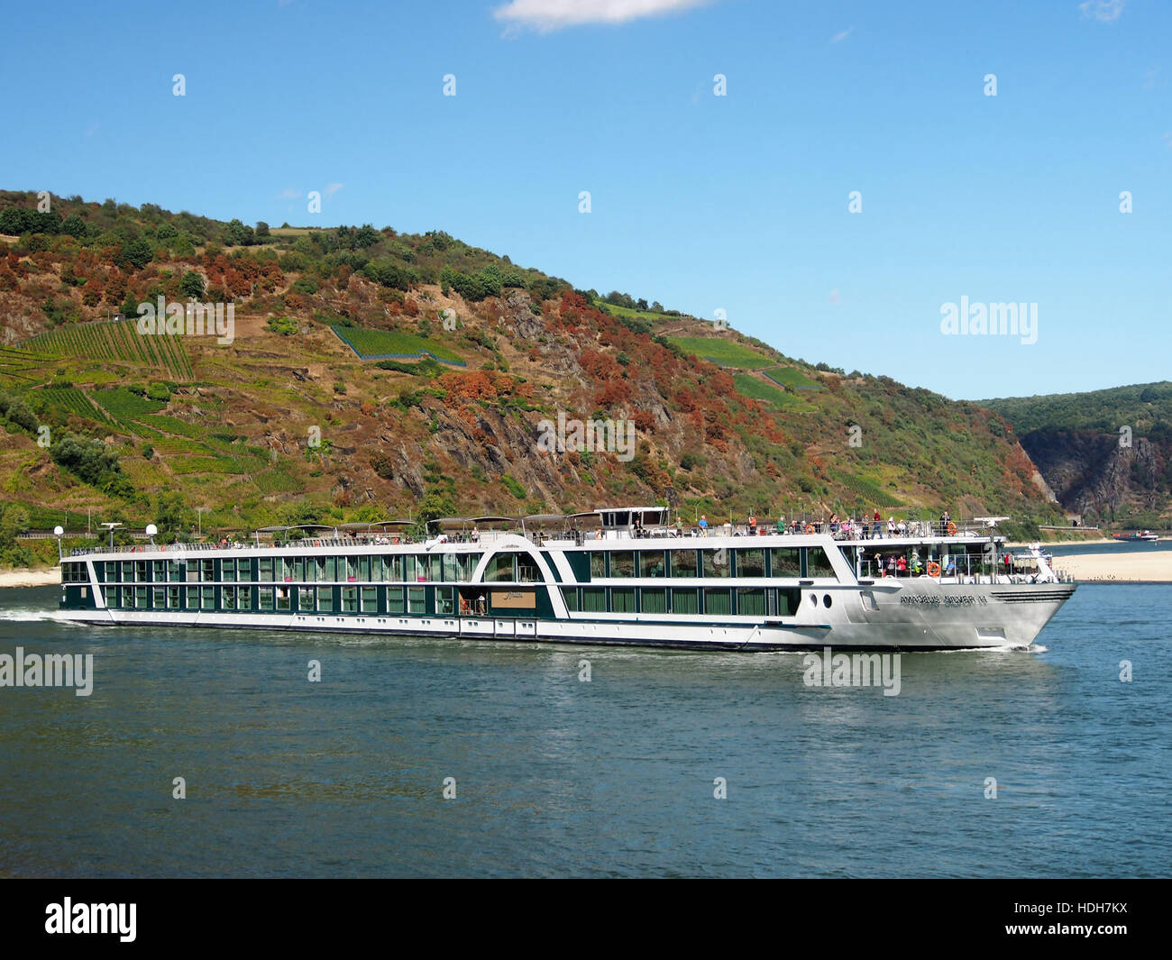 The Amadeus Silver II, a luxury river cruise ship built in 2015, sails along the scenic Rhine ...