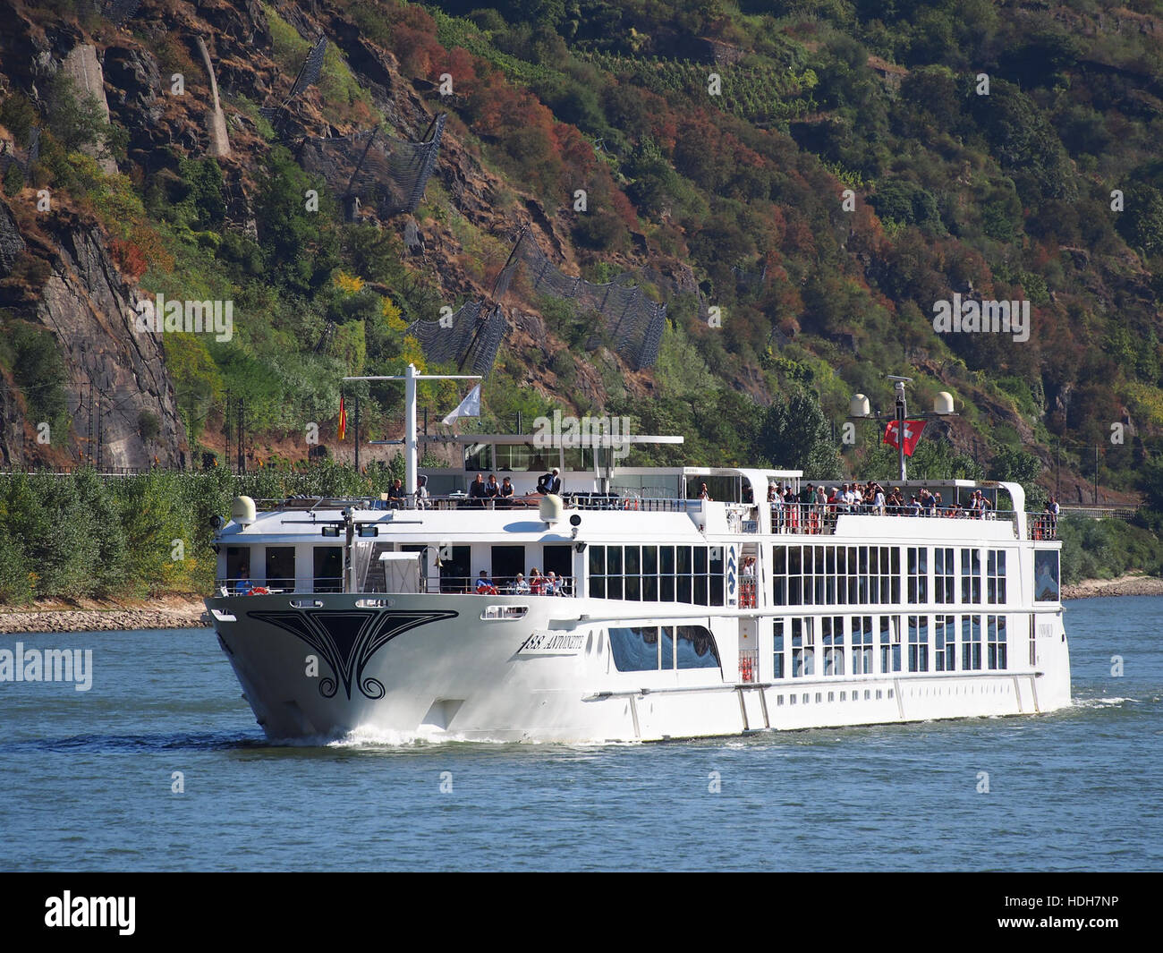 The S.S. Antoinette, a luxury river cruise ship, is seen navigating the ...