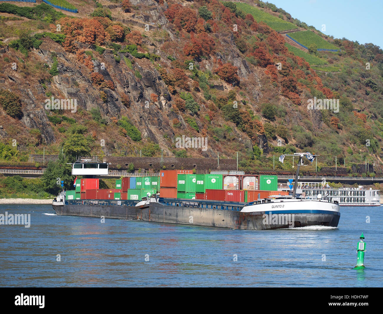 This image shows the ships Quinto and Quinto 2 on the Rhine River near ...