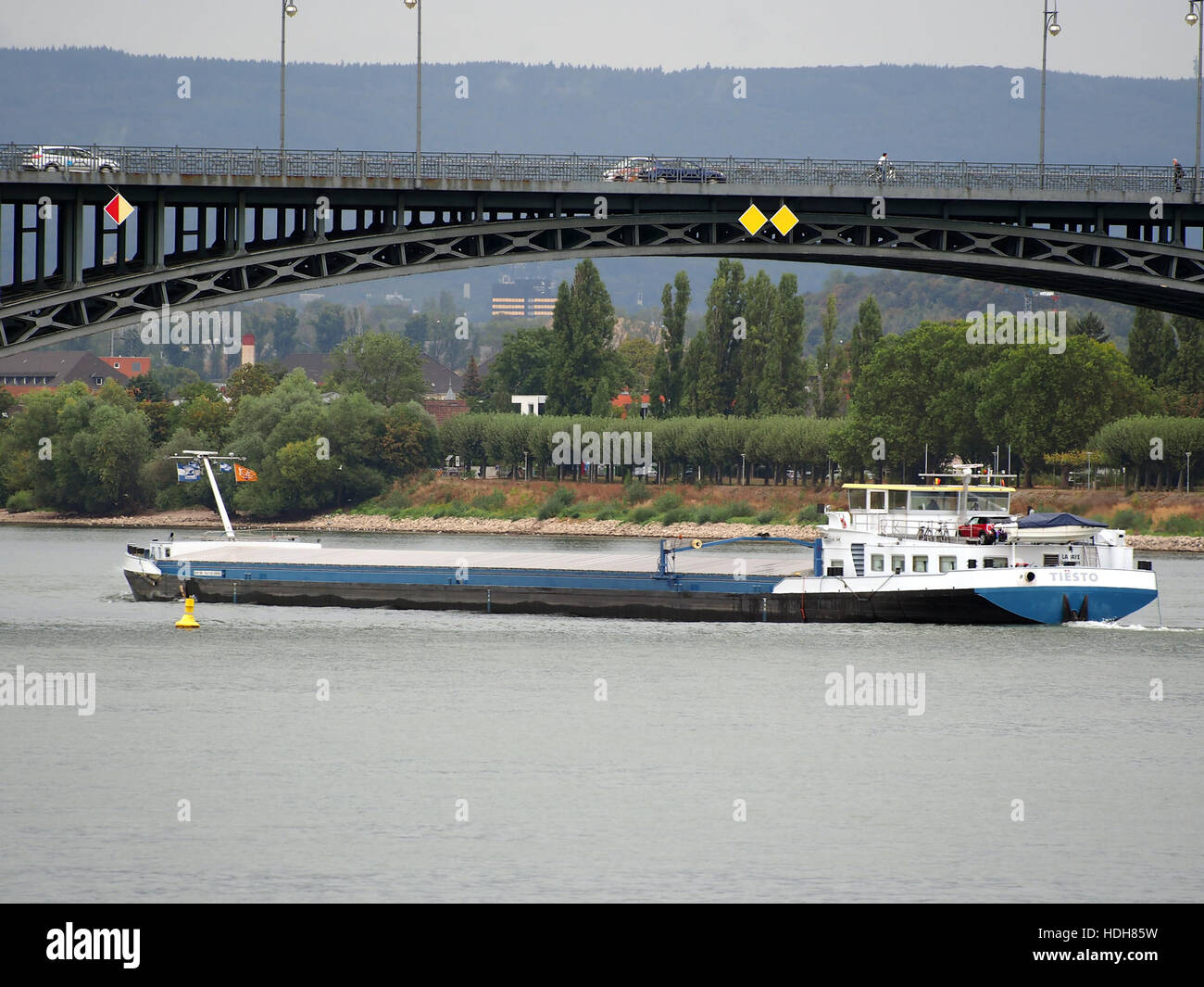 The Tiësto, a modern cargo ship built in 2002, is shown navigating the ...