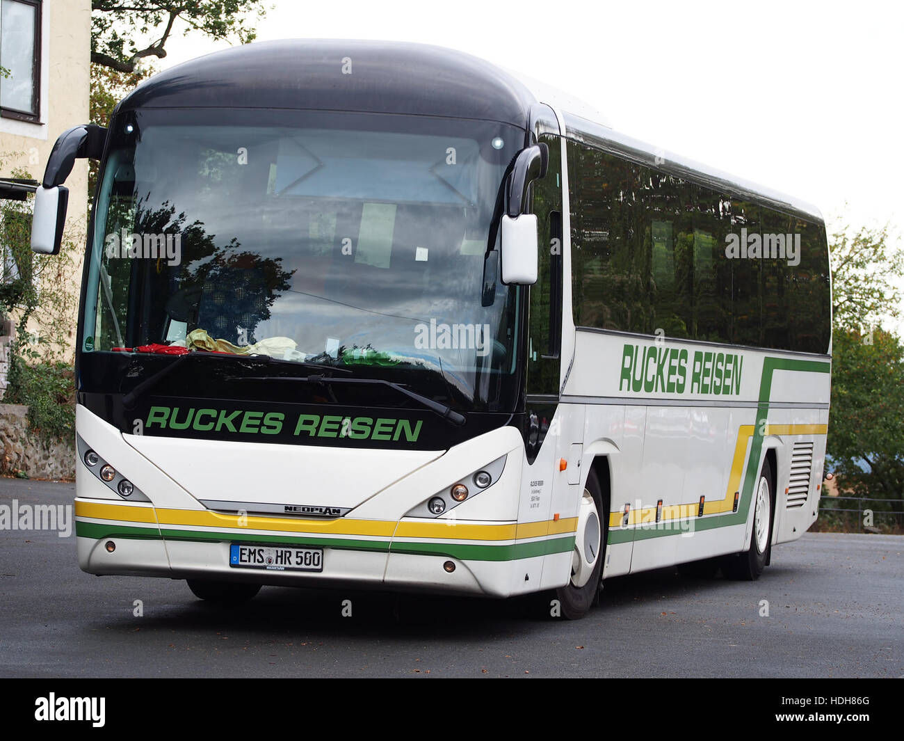 This photograph features a Nedplan coach from Ruckes Reisen traveling ...