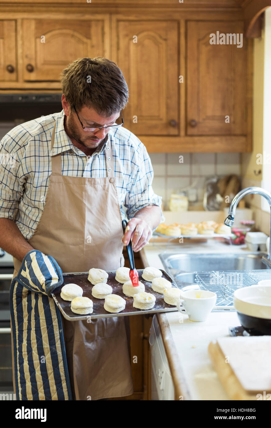 Man Apron Cooking Baking Bakery Concept Stock Photo - Alamy