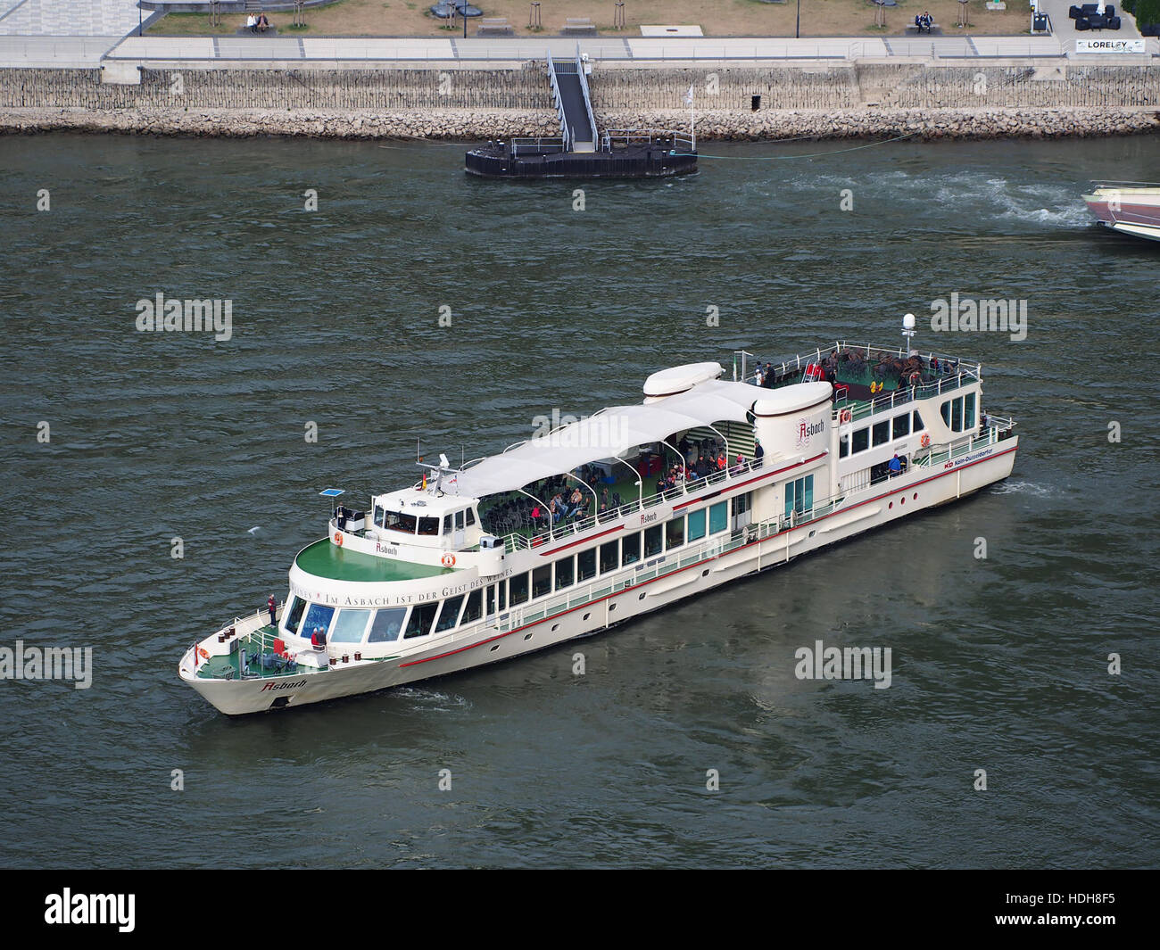 Asbach, a ship registered under ENI number 04033080, navigates the ...