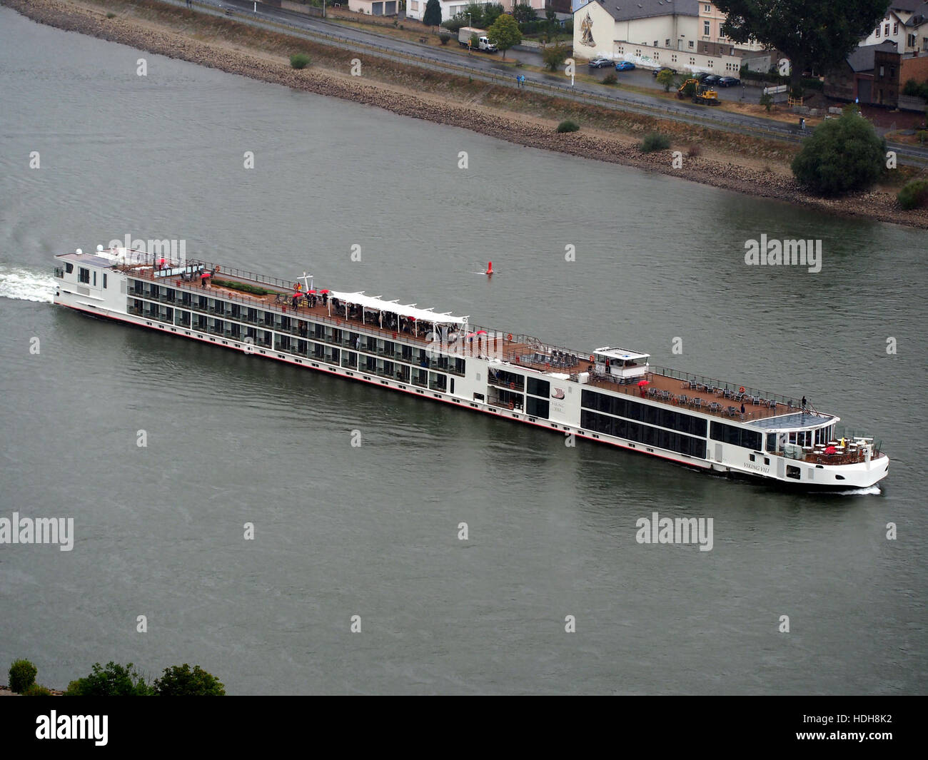 The Viking Vili, a river cruise ship built in 2015, is docked at Sankt ...