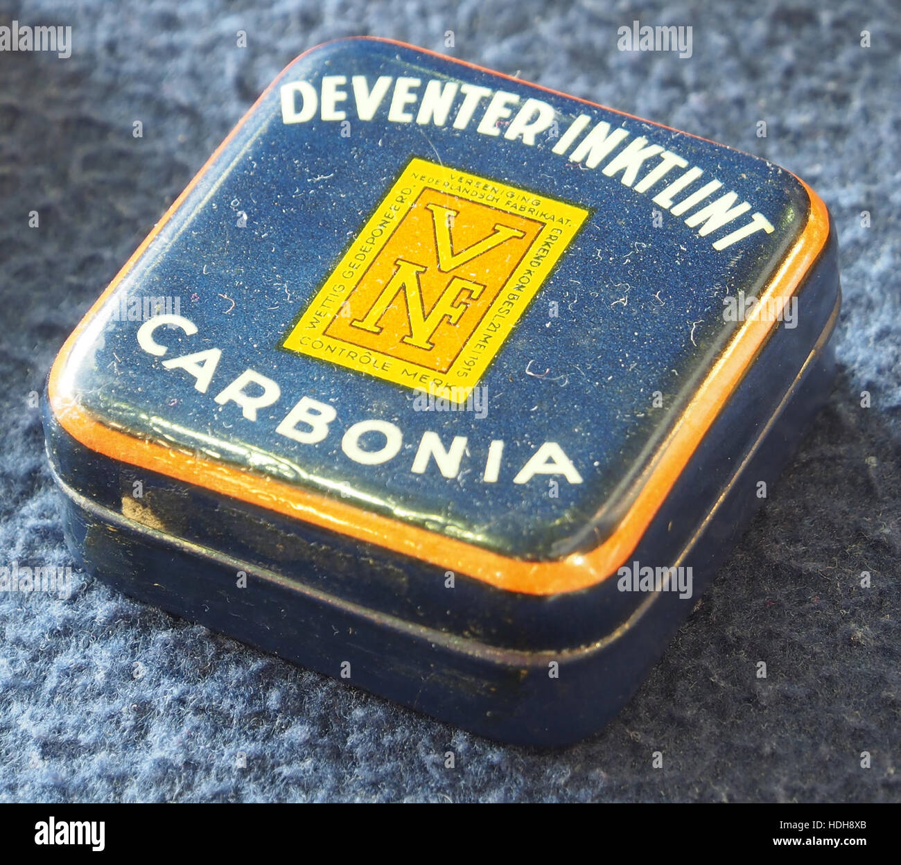 This vintage tin, once used for storing ink ribbons, was manufactured ...
