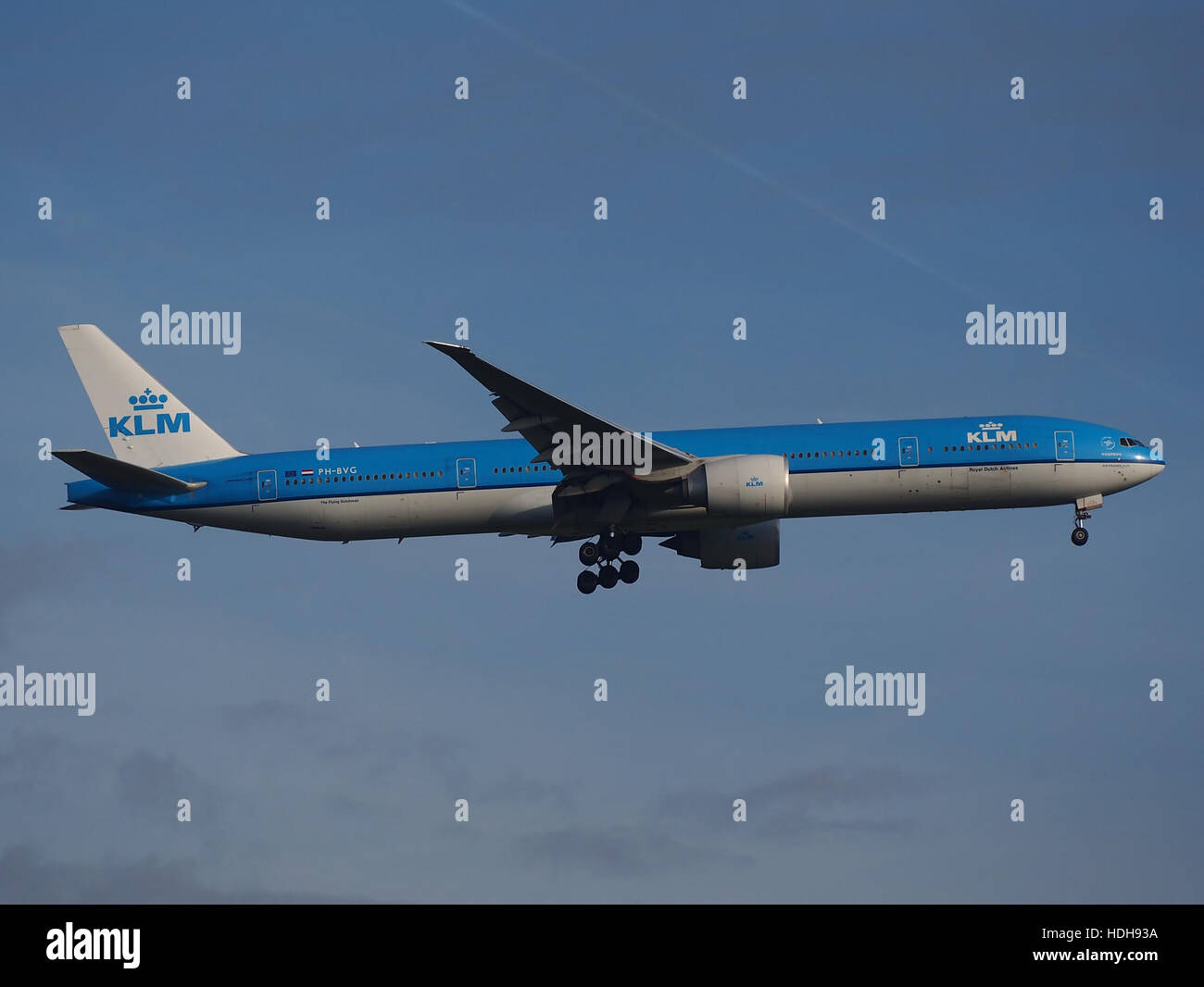 KLM Boeing 777-306(ER), registration PH-BVG, is captured on final ...