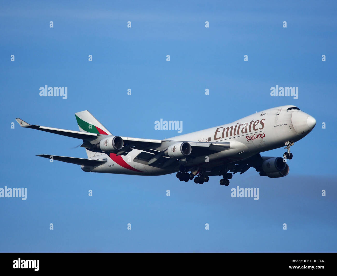 Aircraft OO-THD making its final approach at Schiphol Airport, runway ...