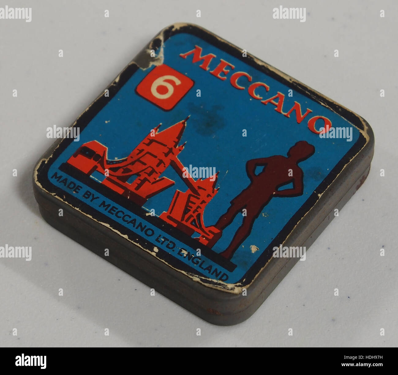 The Meccano tin is a vintage storage container that was originally used ...
