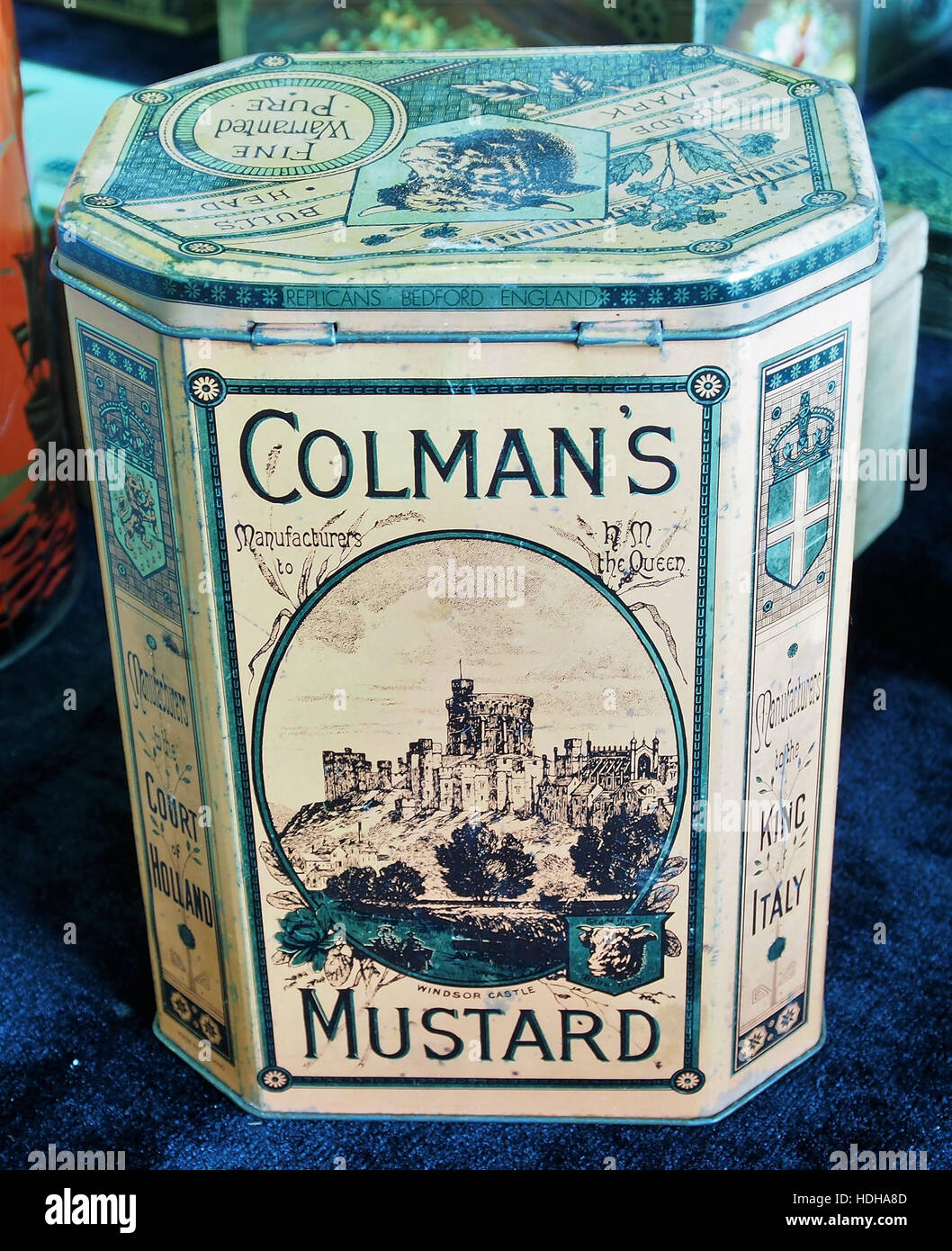 This vintage Colman's Mustard tin showcases a classic design from the ...
