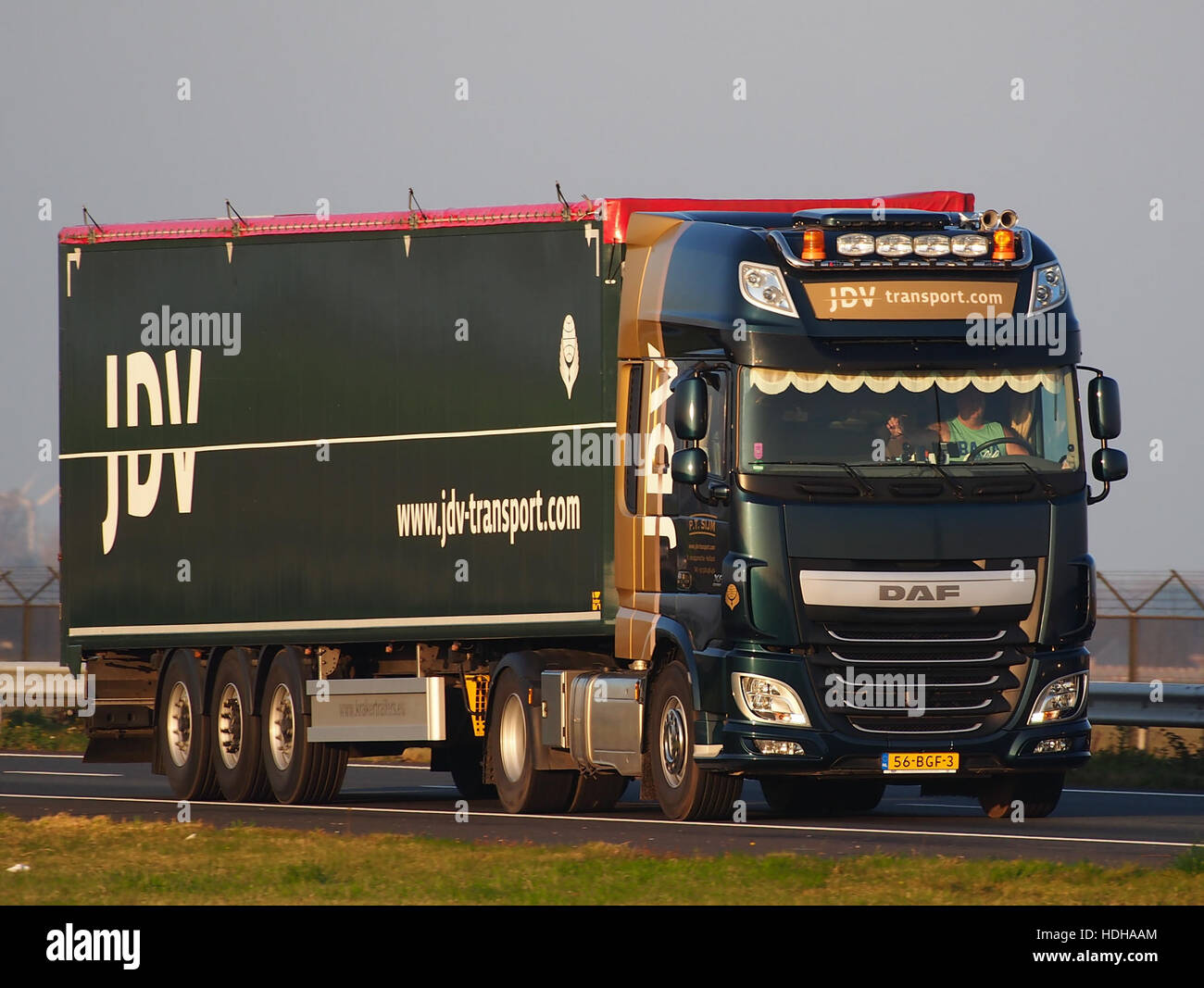 DAF truck operated by PT Sijm for JDV Transport. The truck is a key ...