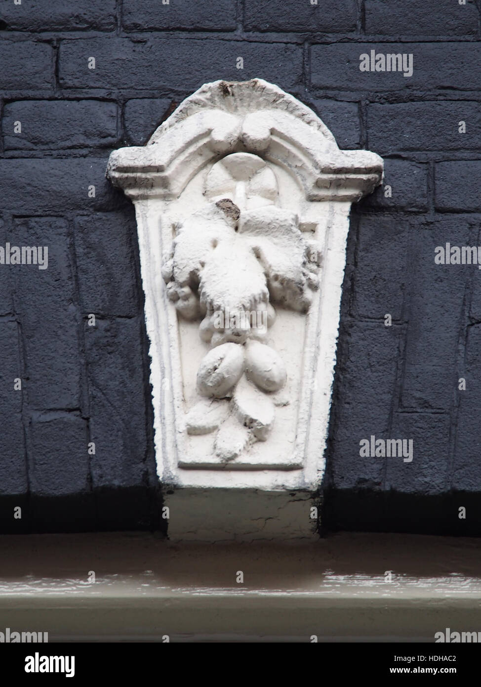 A photo capturing the stone detail (sluitsteen) of the building at ...