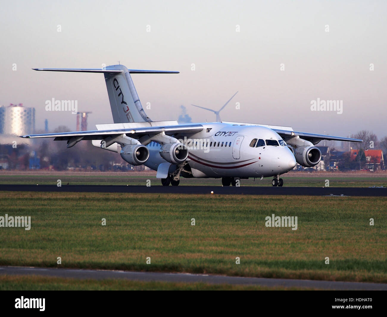 EI-RJO is a Cityjet British Aerospace 146-RJ85 aircraft, identified by ...