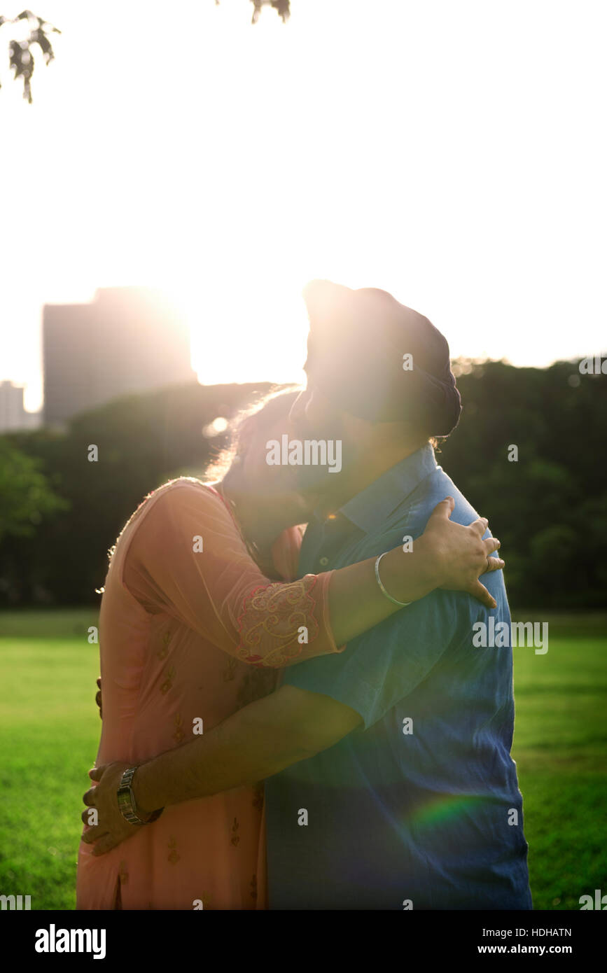Indian Couple Love Care Concept Stock Photo - Alamy
