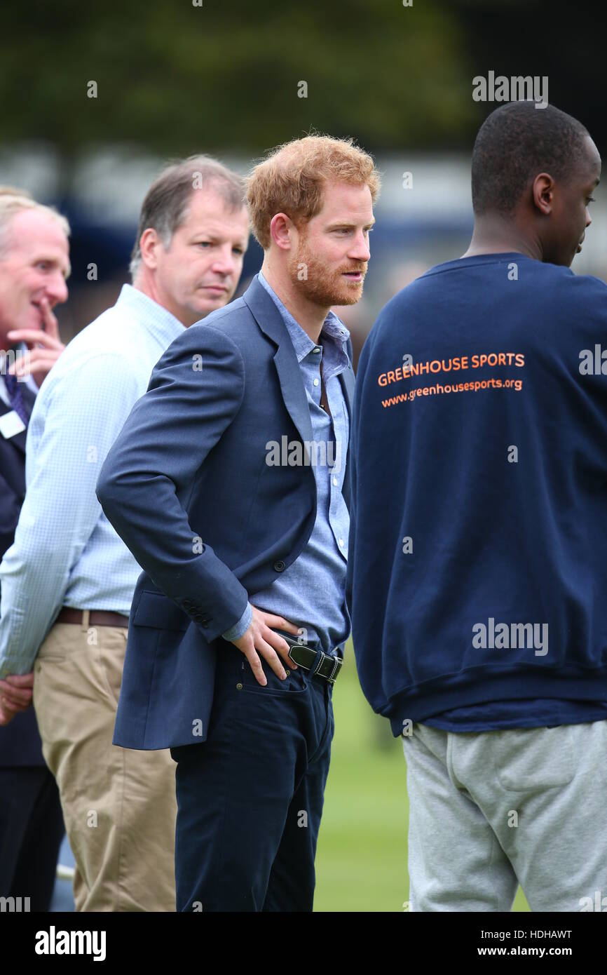 Prince Harry attends a cricket coaching session at Lords Cricket Ground ...