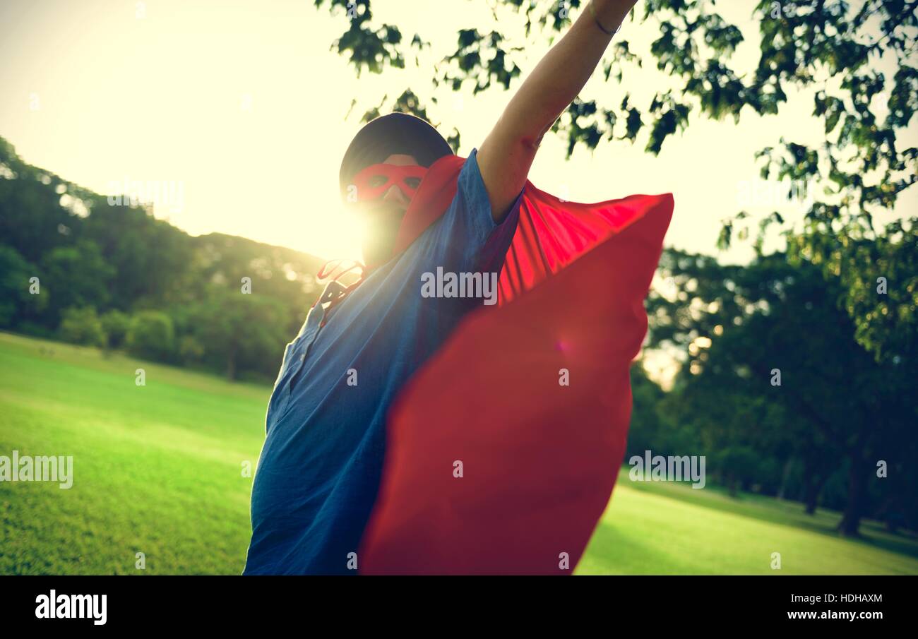 Indian Man Superhero Power Concept Stock Photo - Alamy