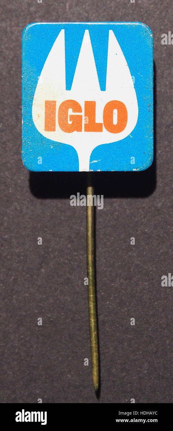 The *IGLO speltje* refers to a vintage advertising item used for the ...