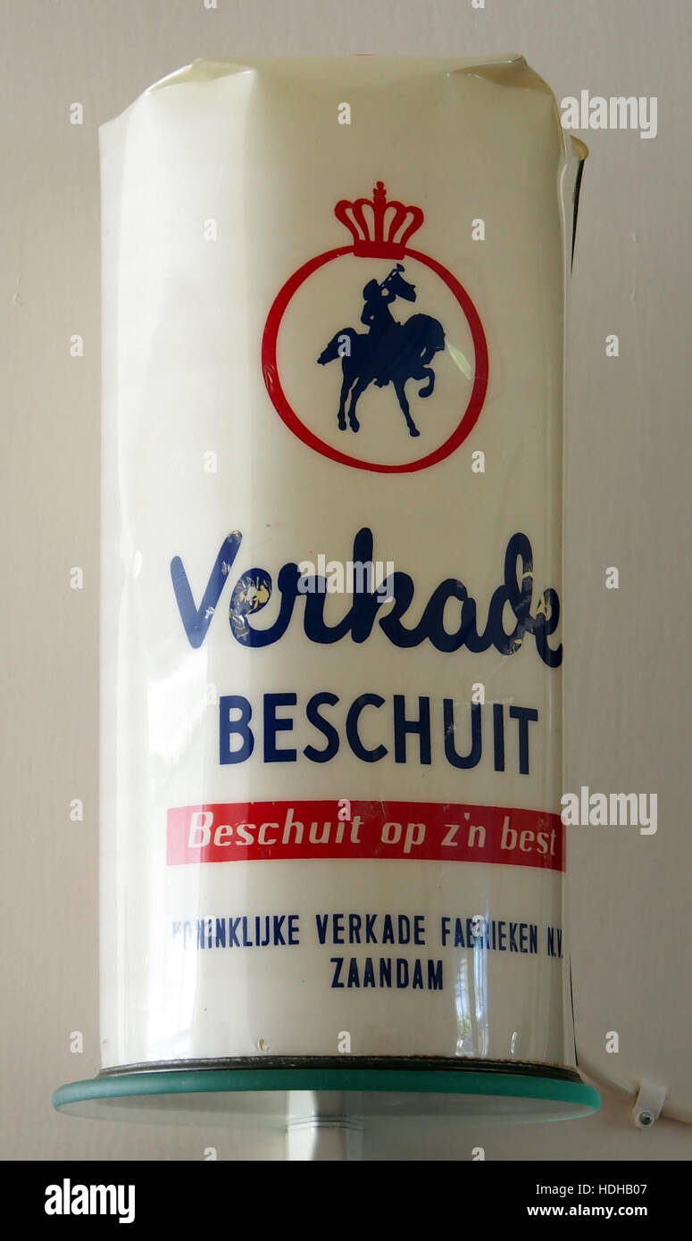 This vintage Verkade advertisement features a lighted display for their ...