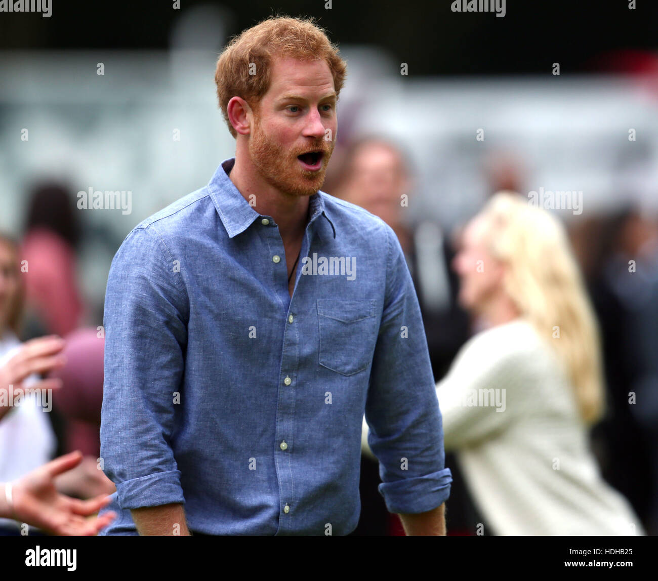 Prince Harry attends a cricket coaching session at Lords Cricket Ground ...