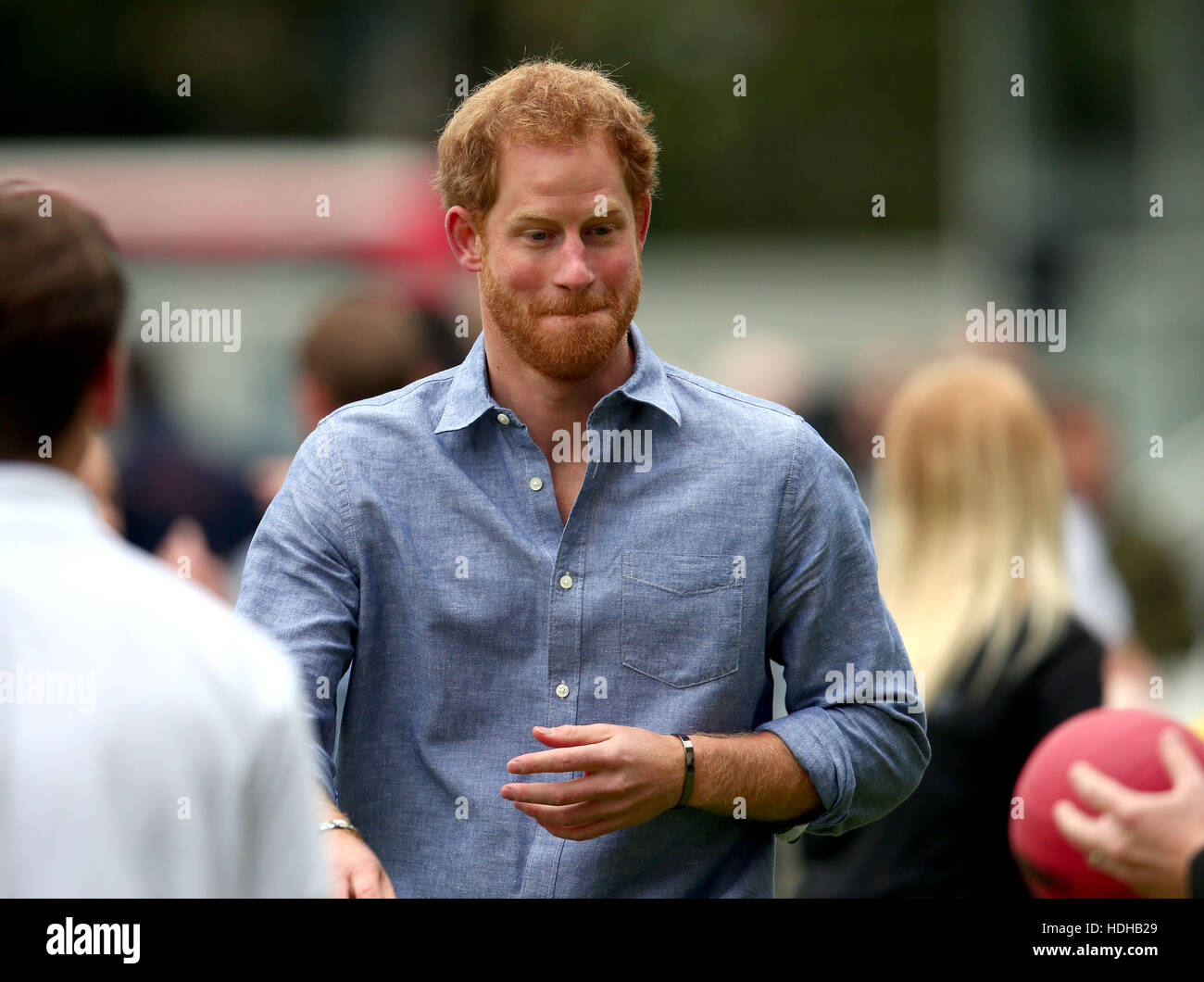 Prince Harry attends a cricket coaching session at Lords Cricket Ground ...