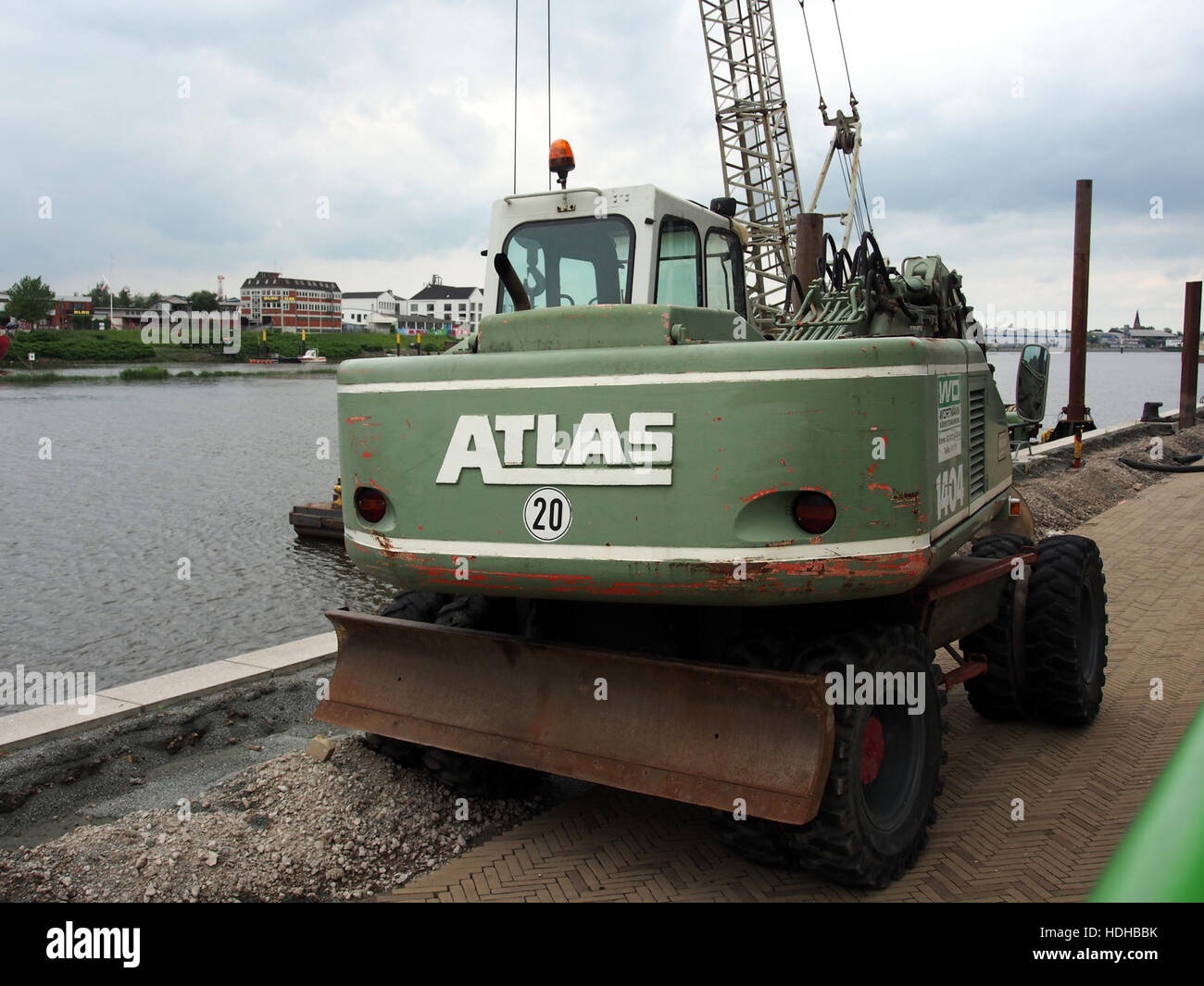 The Atlas 1404, a modern container vessel, is seen docked in Bremen ...