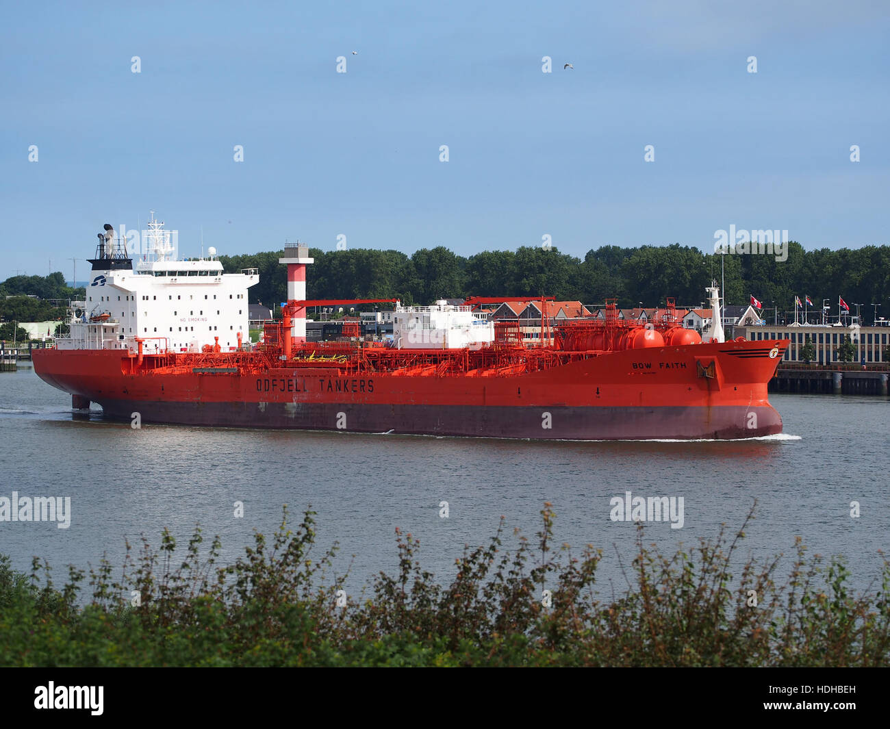The 'Bow Faith' is a modern cargo ship, registered under IMO number ...