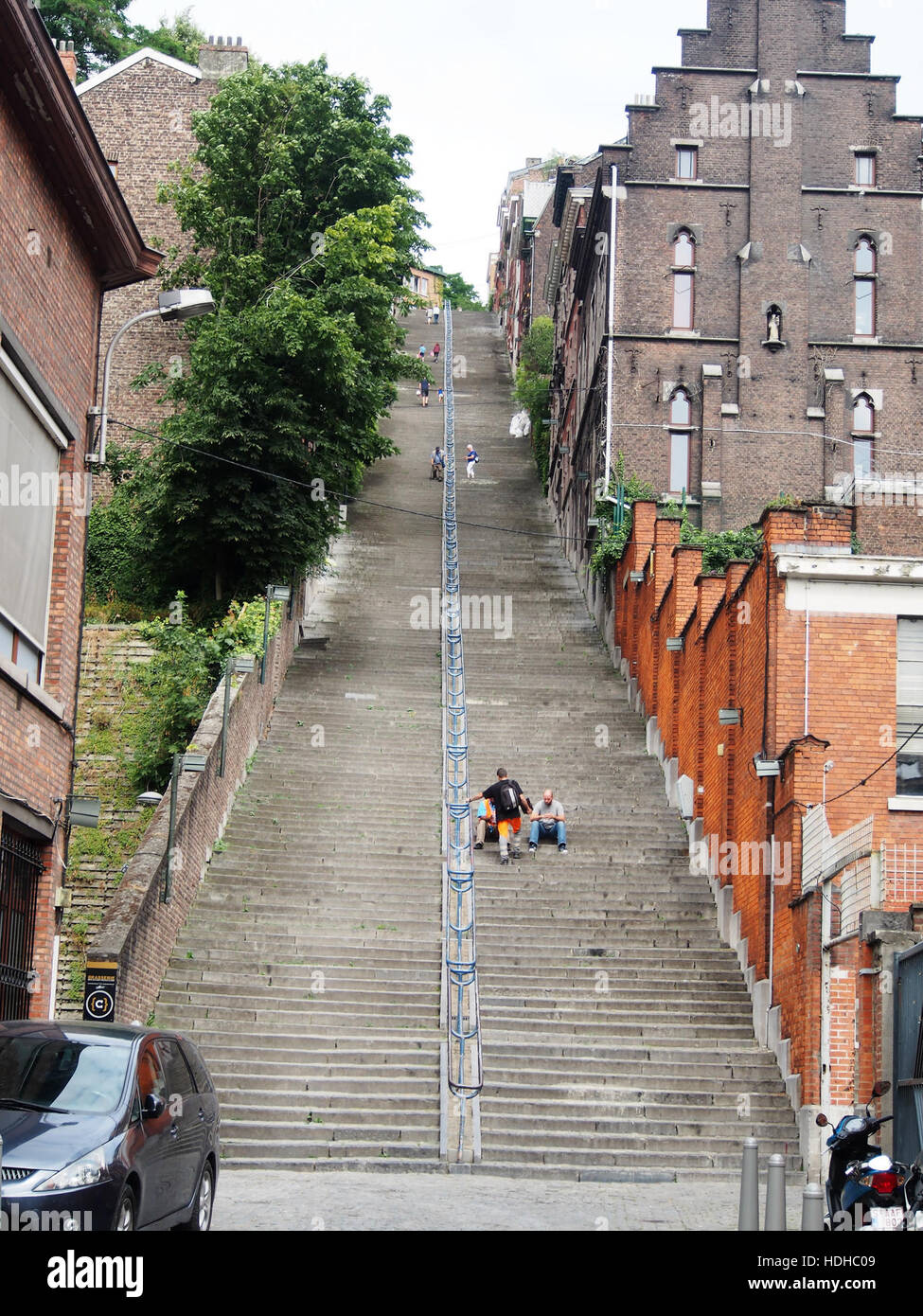 The Montagne de Bueren in Liège, Belgium, is a historic stairway ...