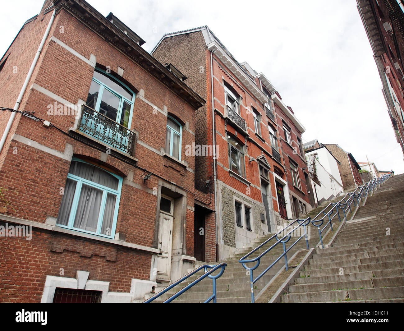 Montagne de Bueren, a famous staircase in Liège, Belgium, known for its ...