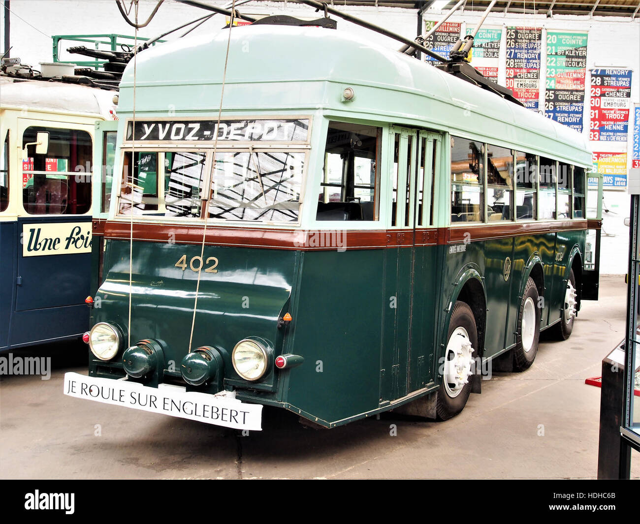 This image showcases the reversible trolleybus 402, operated by RELSE ...