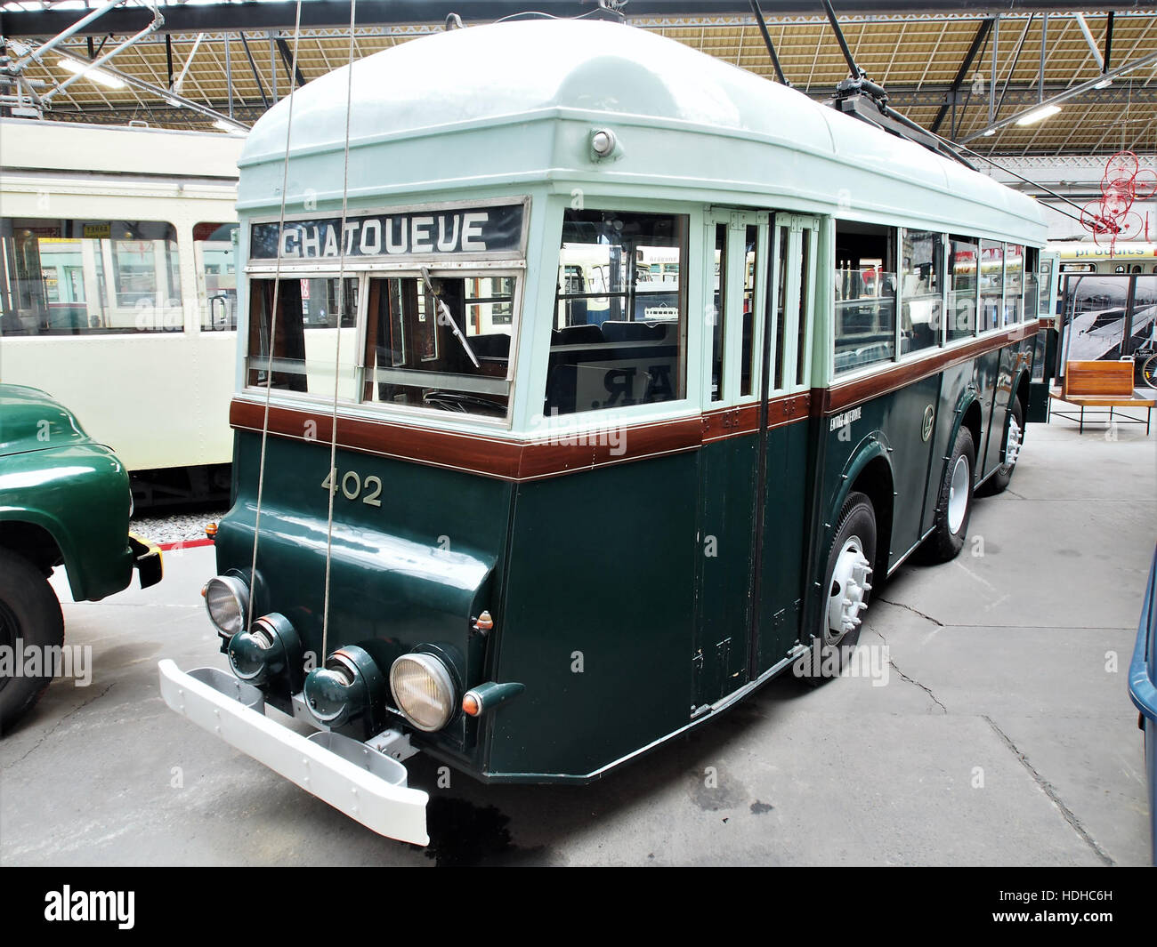 The Trolleybus A9versible 402 is an electric-powered bus, known for its ...