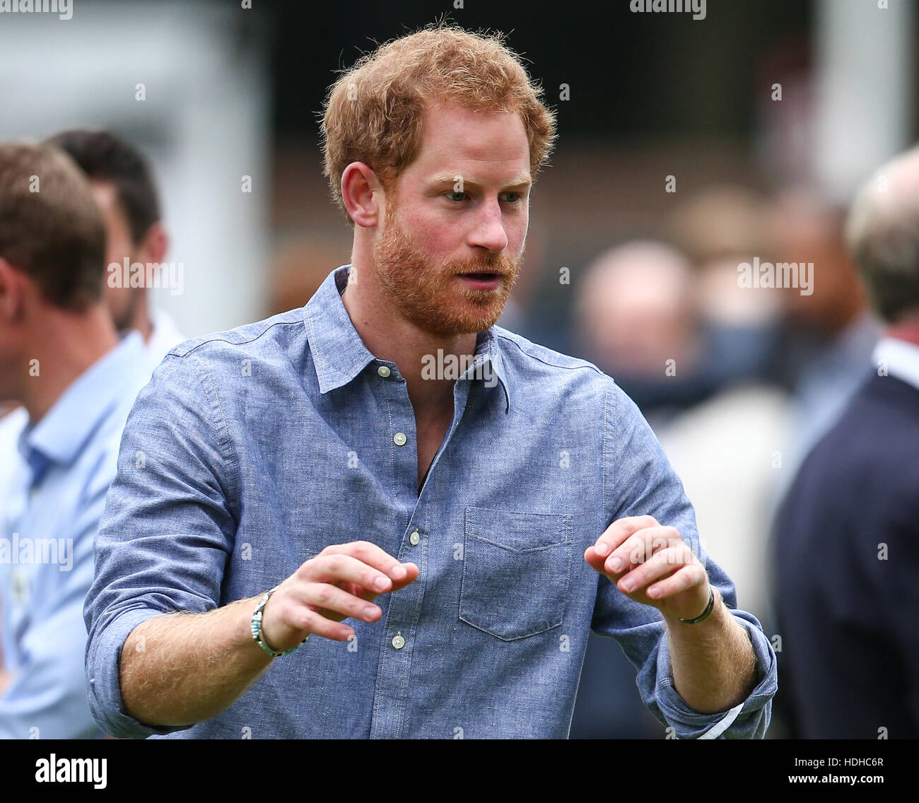 Prince Harry attends a cricket coaching session at Lord's Cricket ...