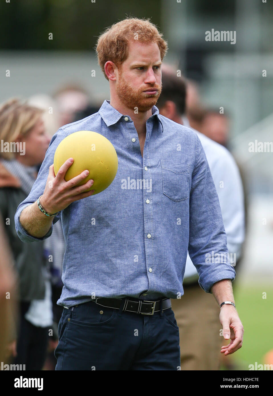 Prince Harry attends a cricket coaching session at Lord's Cricket ...