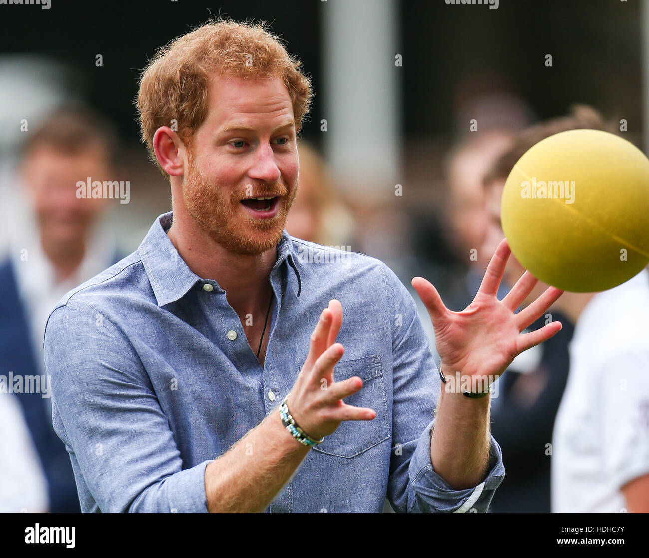 Prince Harry attends a cricket coaching session at Lord's Cricket ...