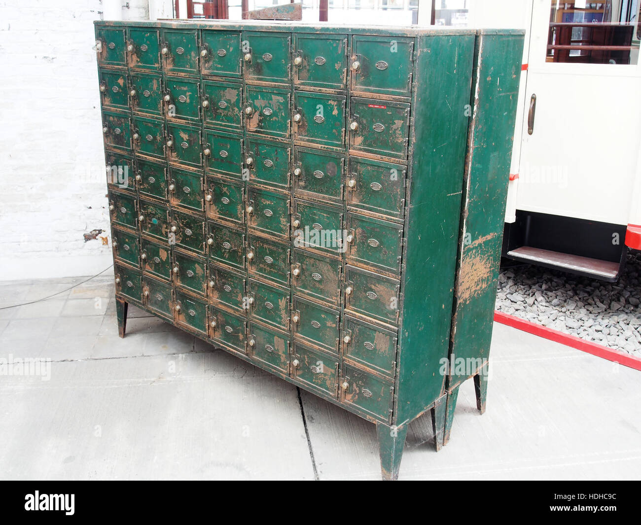 These vintage lockers, used in various public and private facilities ...