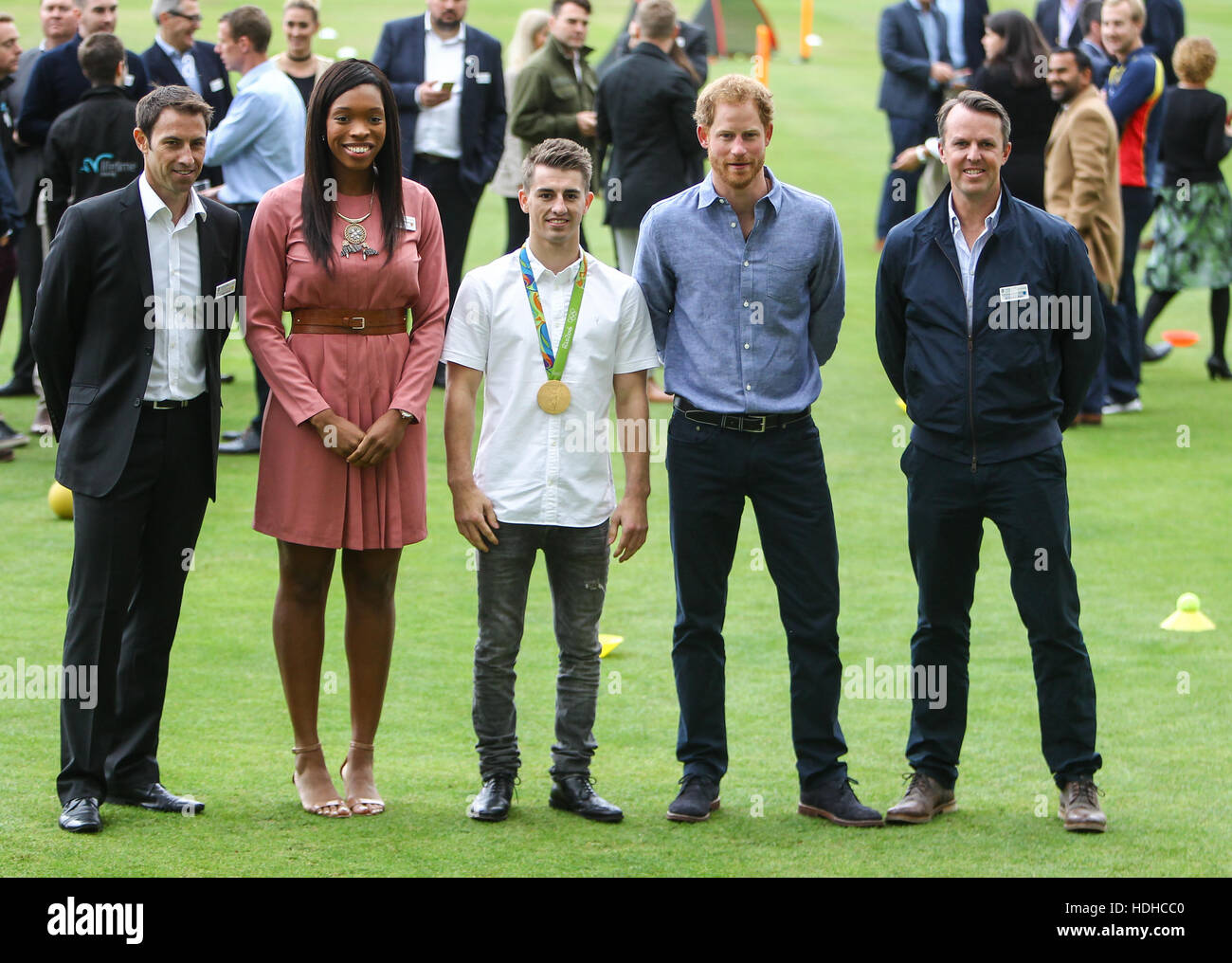 Prince Harry attends a cricket coaching session at Lord's Cricket ...