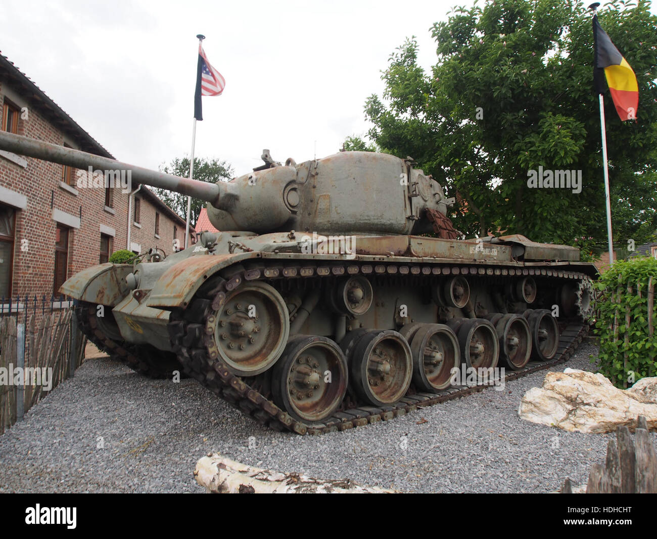 A black and white photograph from Winter 1944 in Gingelom, capturing ...