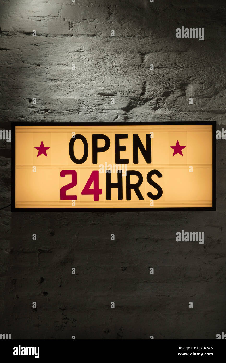 Open all hours hi-res stock photography and images - Alamy