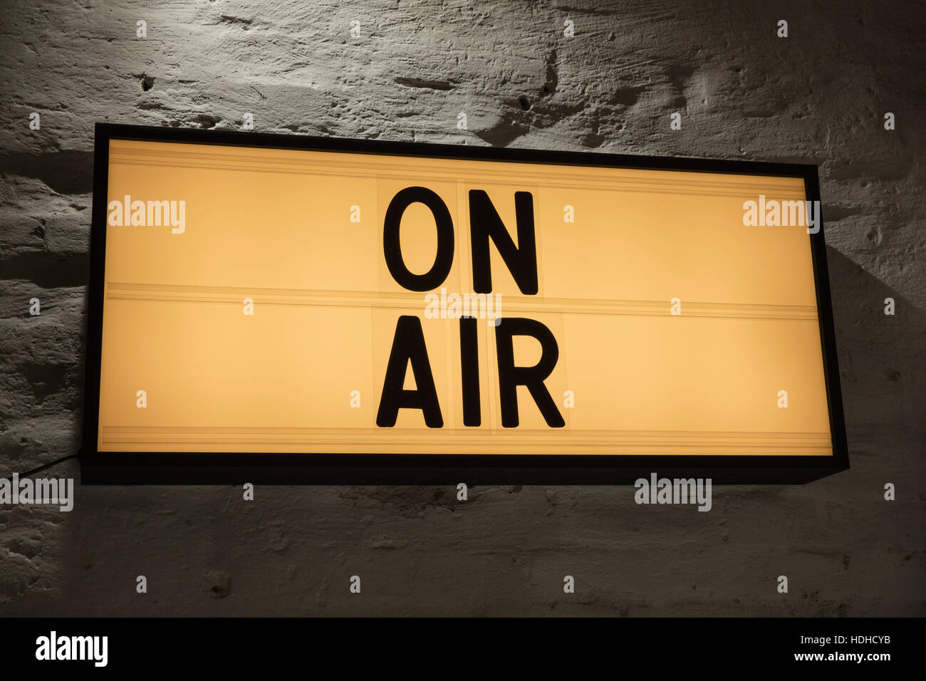 Radio station on air sign hi-res stock photography and images - Alamy
