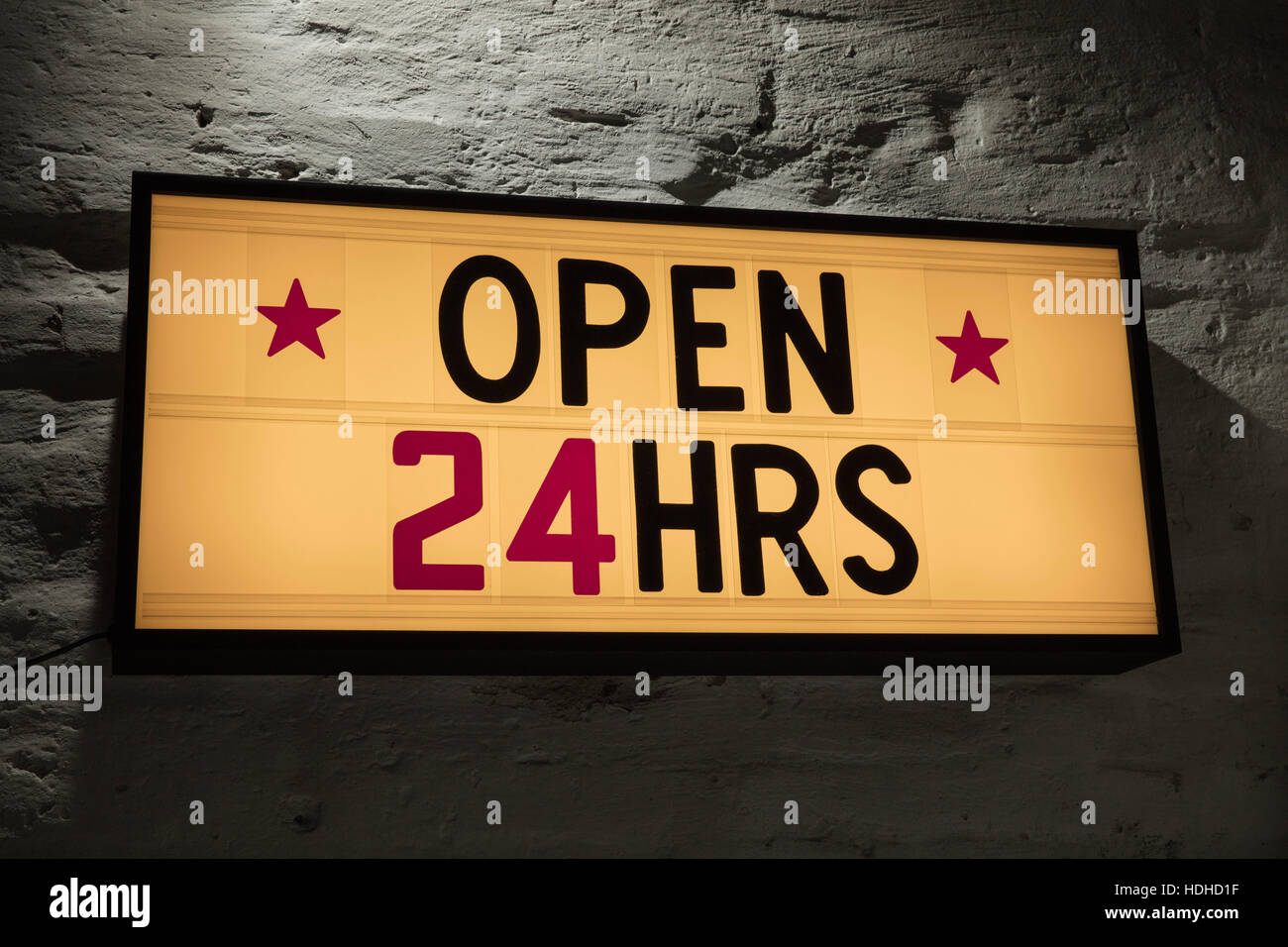 Open all hours hi-res stock photography and images - Alamy