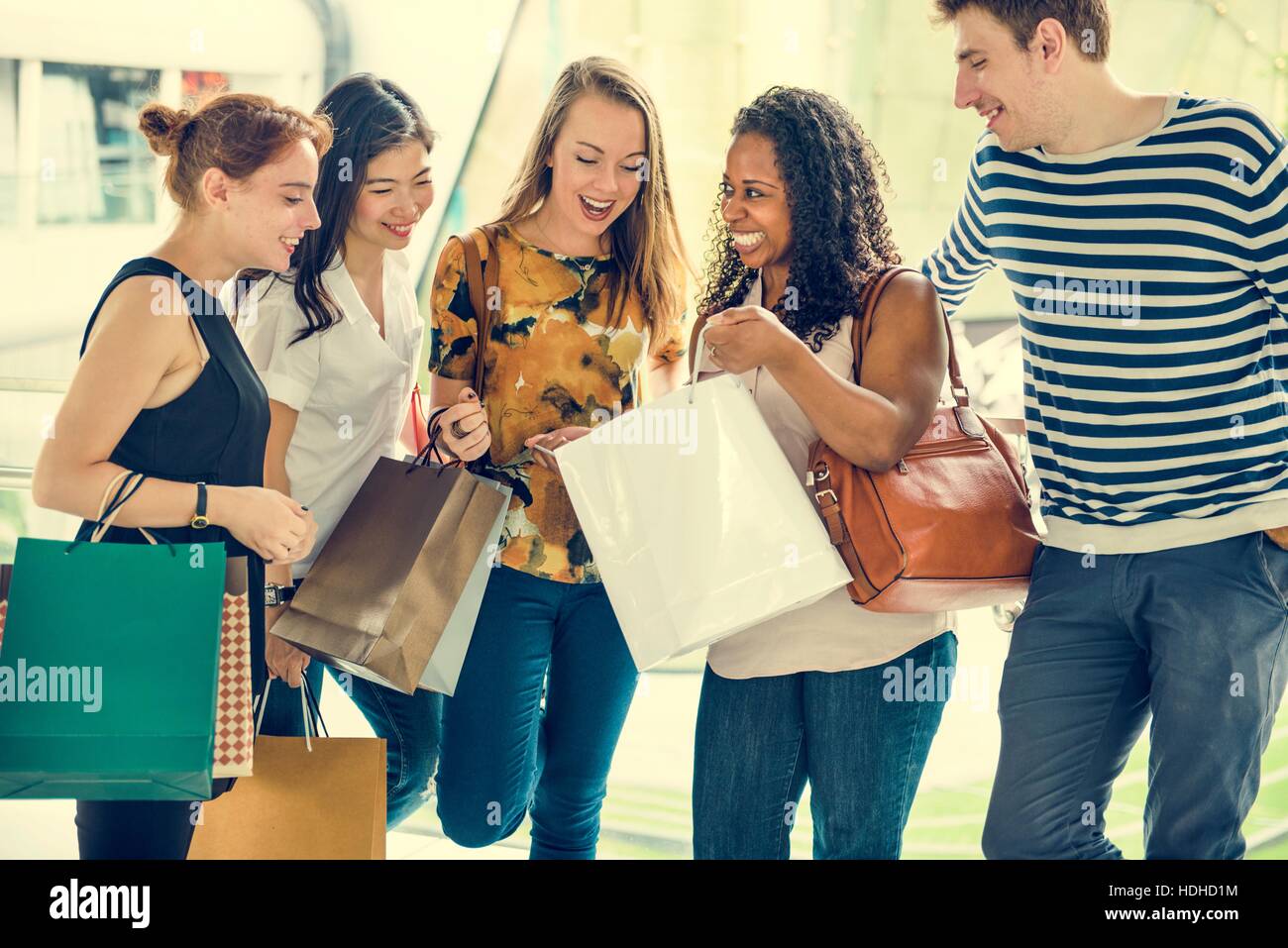Group Of People Shopping Concept Stock Photo - Alamy