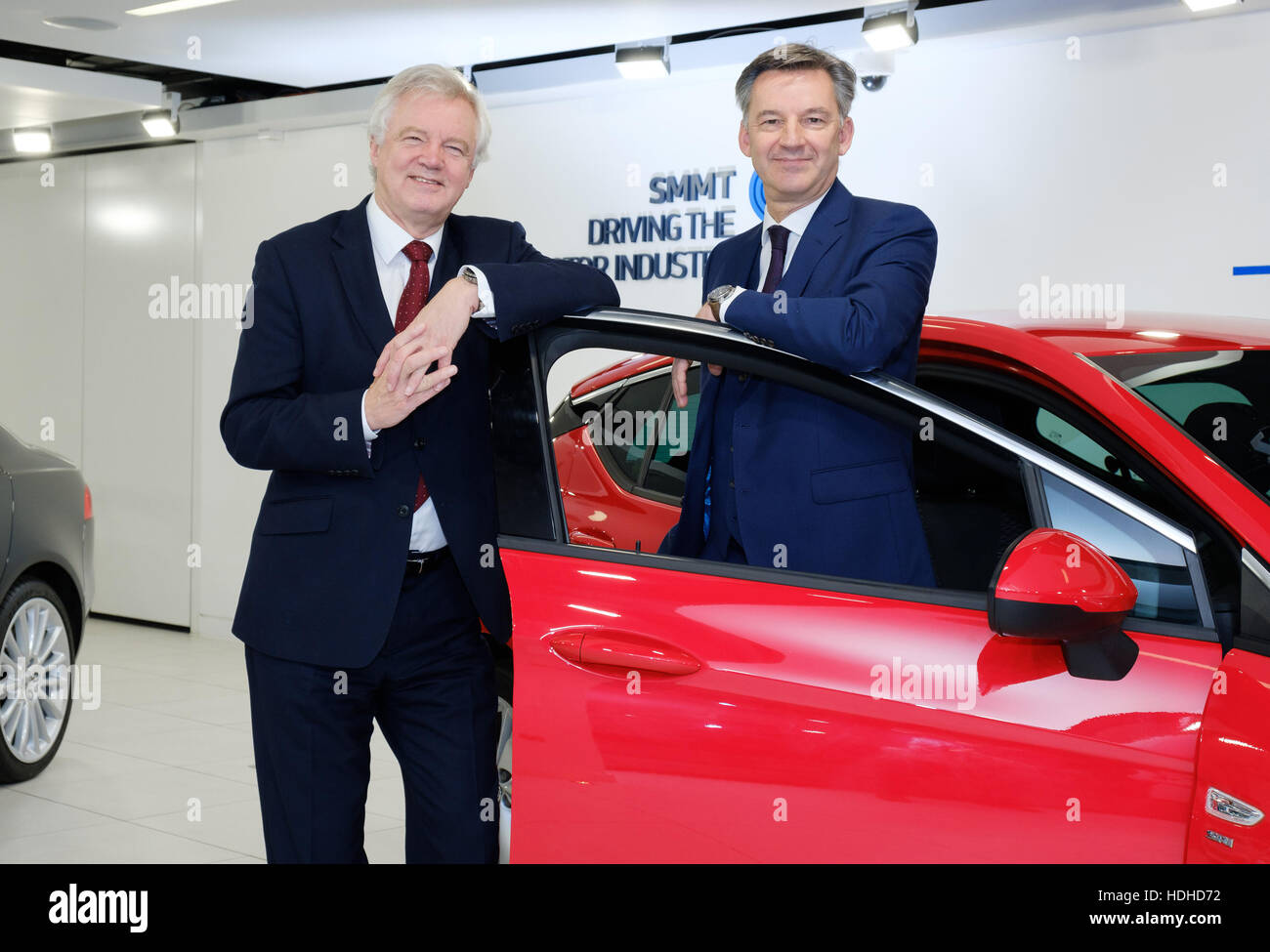 EDITORIAL USE ONLY SMMT Chief Executive Mike Hawes(right) and Secretary ...
