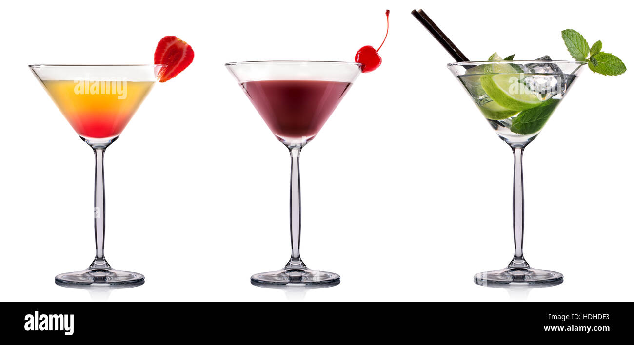 alcohol cocktail set Stock Photo - Alamy