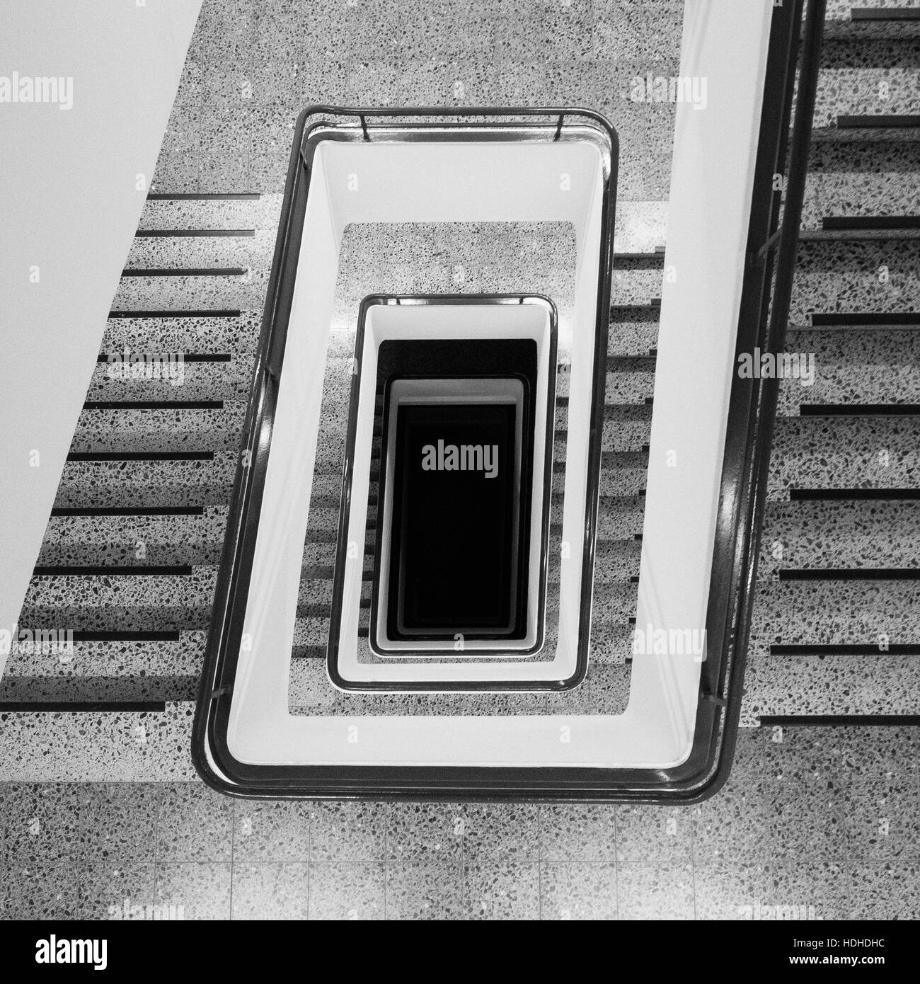 Directly above view of staircase in building Stock Photo - Alamy