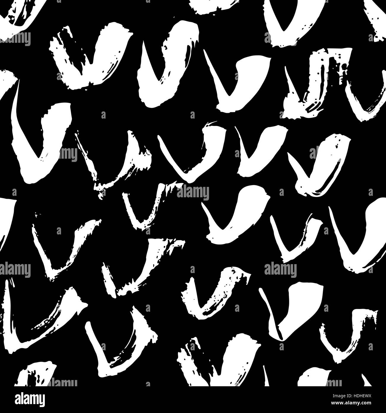 Seamless handdrawn background. Grunge ink texture with check marks ...