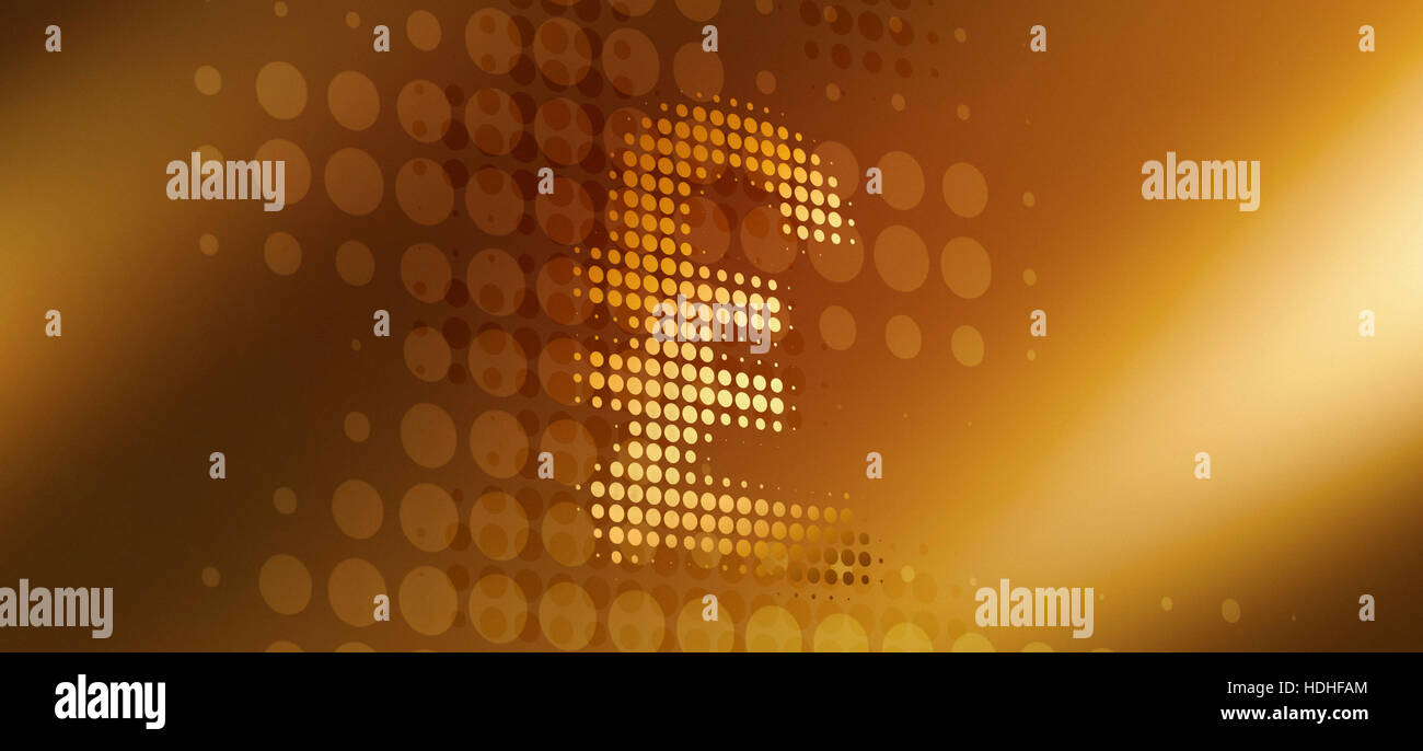 Close-up of spotted pound sign over gold colored background Stock Photo ...