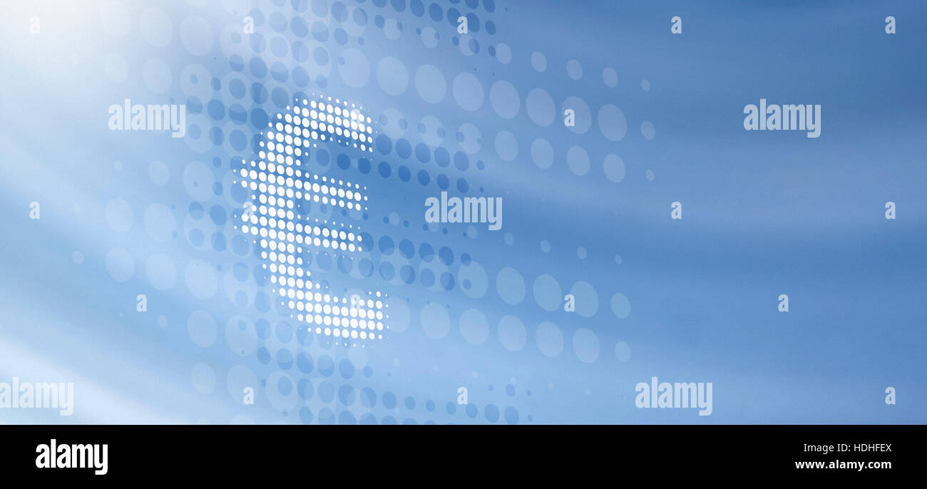 Close-up of spotted euro symbol over blue background Stock Photo - Alamy