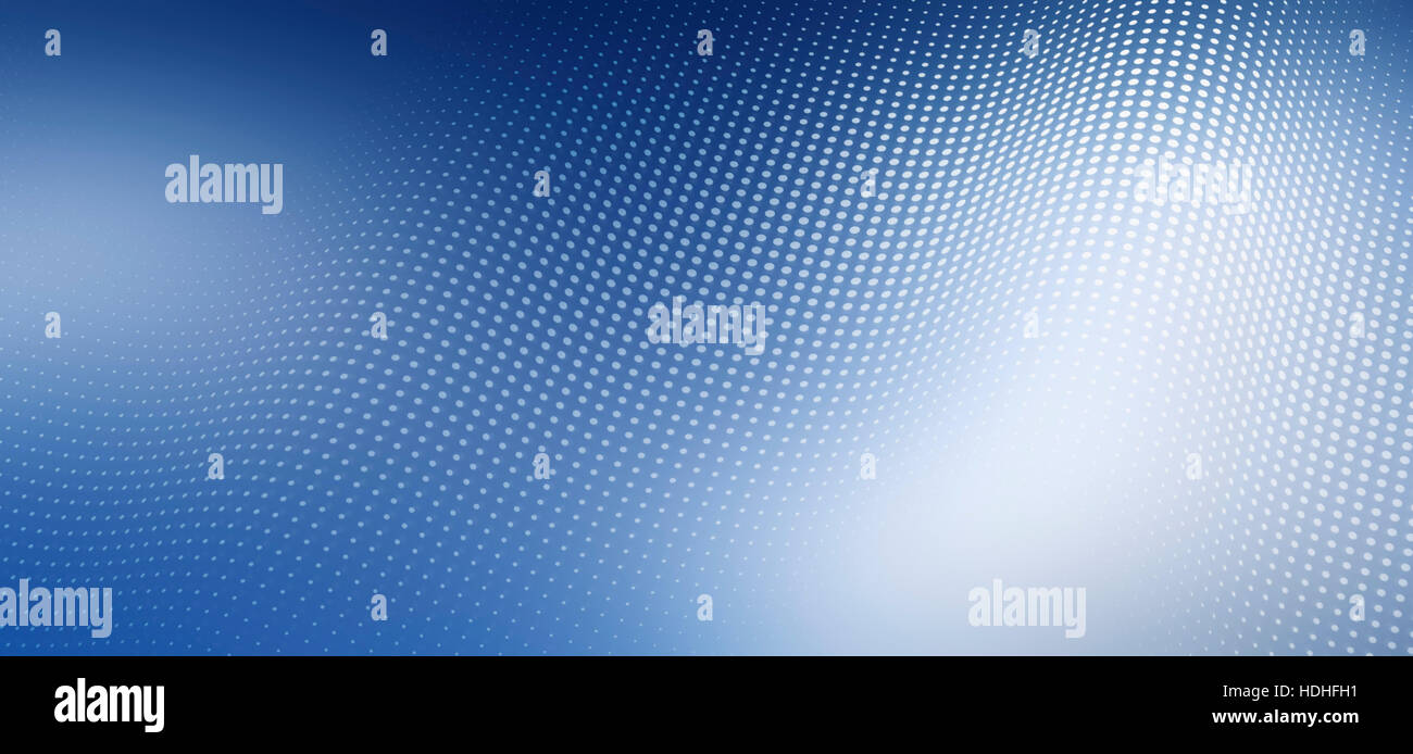 Wave pattern of dots over blue background Stock Photo - Alamy