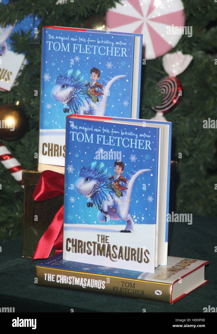 Tom Fletcher signs his new children's book 'The Christmasaurus' at a ...